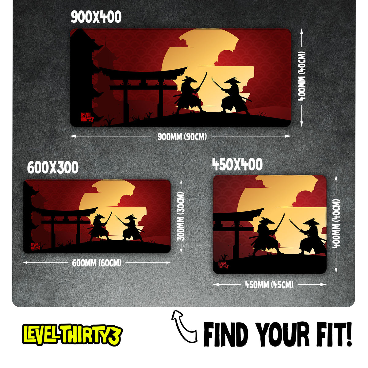 LEVEL THIRTY3 | SAMURAI SUNSET GAMING DESK PAD – Level Thirty3